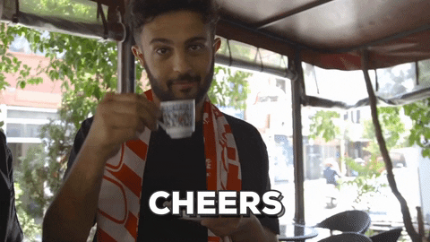 Coffee Cheers GIF by COPA90 - Find & Share on GIPHY
