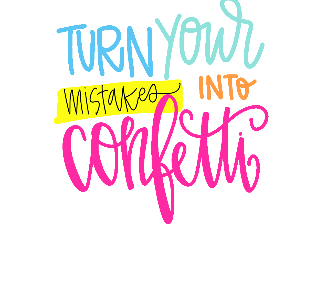 Confetti Mess Up Sticker by All She Wrote Notes for iOS & Android | GIPHY