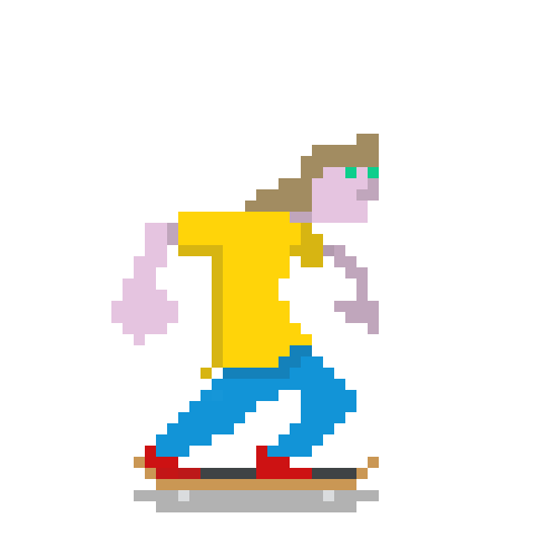Pixel Skate Sticker by shawy animation for iOS & Android | GIPHY