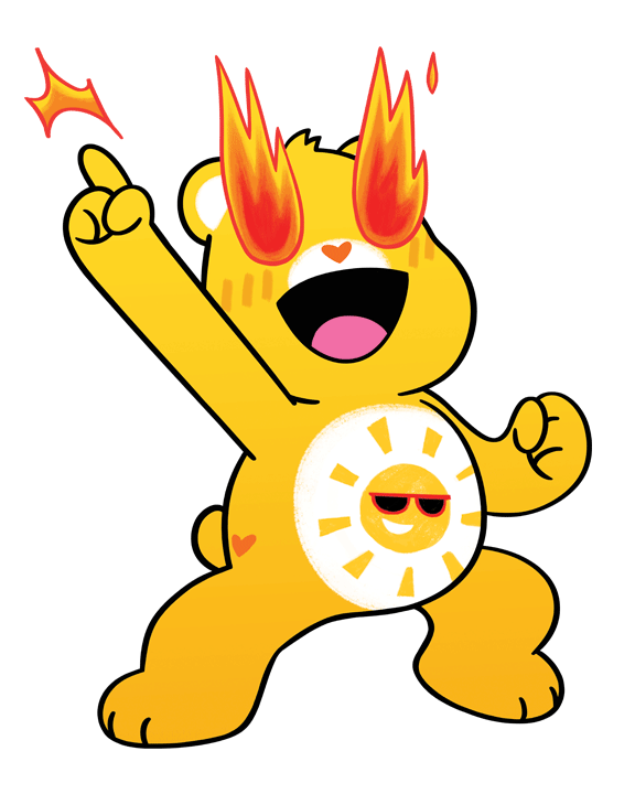 Fun Fire Sticker by Care Bear Stare! for iOS & Android | GIPHY