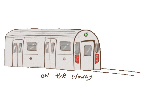 Nyc Subway Train Sticker for iOS & Android | GIPHY