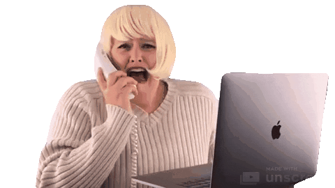 Screaming At Computer Gif