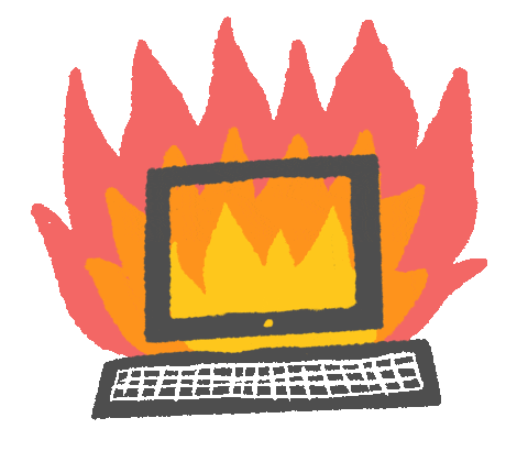 It Crowd Burn Sticker by Emily Redfearn for iOS & Android | GIPHY