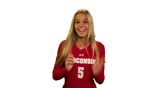 Wisconsin Womens Volleyball Riley Bell Sticker by Wisconsin Badgers for ...