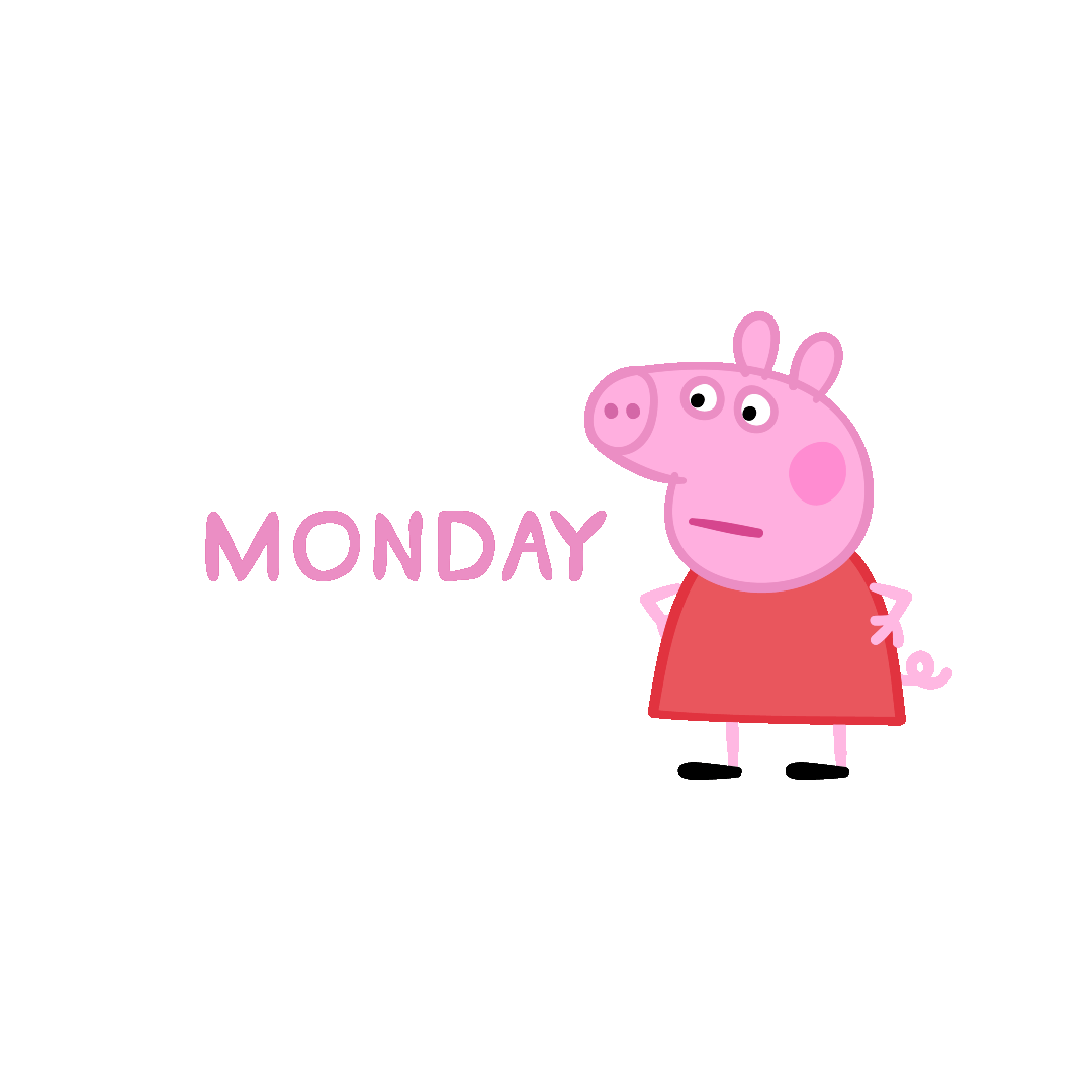 Monday Blues Sticker by Peppa Pig for iOS & Android | GIPHY