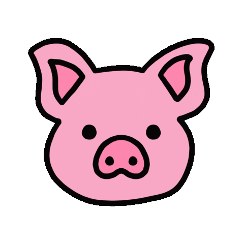 Wink Pig Sticker for iOS & Android | GIPHY