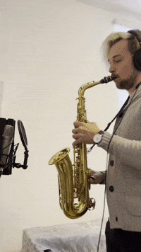 Playing Saxophone Gif