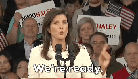 18 GIFs From Nikki Haley's First 2024 Campaign Rally by GIPHY News | GIPHY