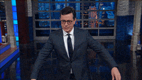 Stephen Colbert Eating Popcorn
