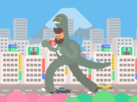 Godzilla Destroying Gif