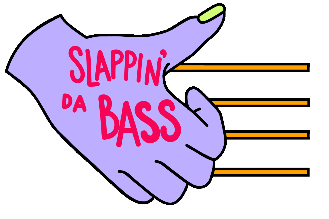 Bass Guitar Slap Sticker by Fender for iOS & Android | GIPHY