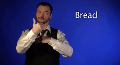 Sign Language Bread GIF by Sign with Robert - Find & Share on GIPHY