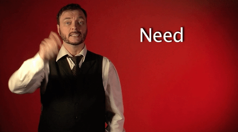 Sign Language Need GIF by Sign with Robert - Find & Share on GIPHY