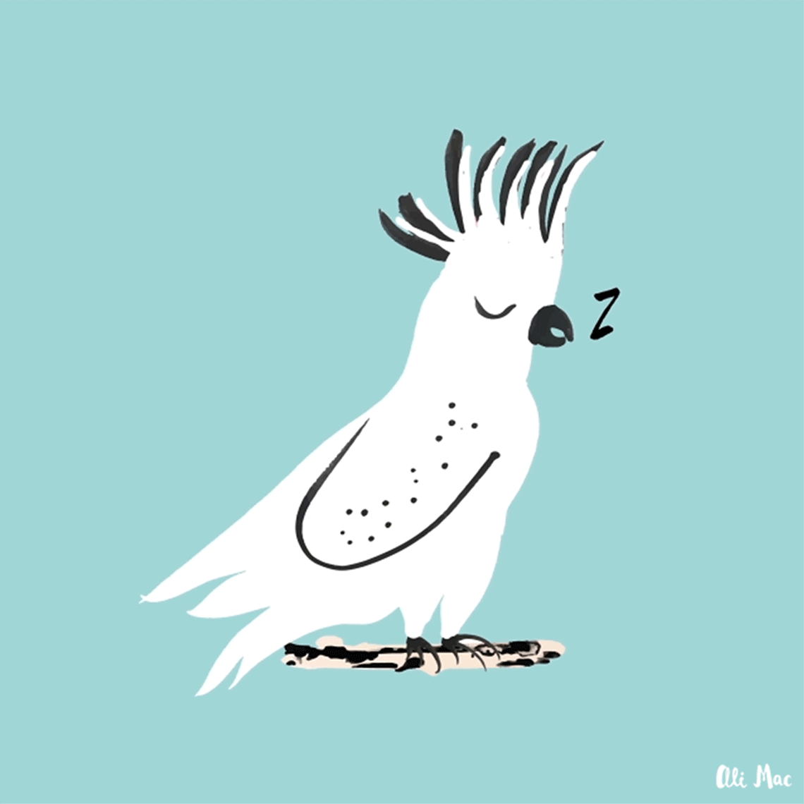 Tired Bird GIF by ali mac - Find & Share on GIPHY