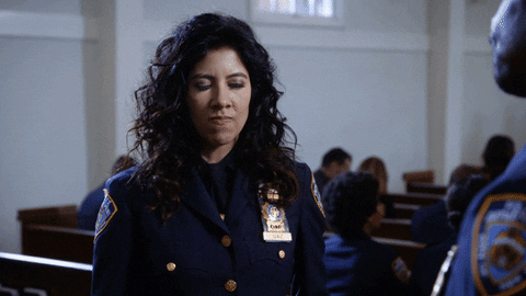 Stephanie Beatriz Crying GIF by Brooklyn Nine-Nine - Find & Share on GIPHY