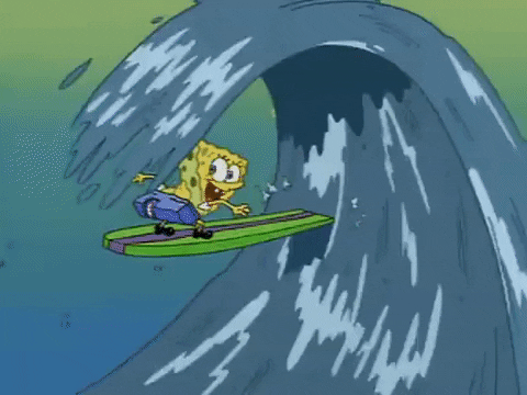 Season 1 Surfing GIF by SpongeBob SquarePants - Find & Share on GIPHY