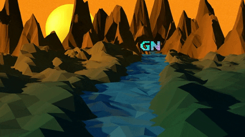 Good Night Sunset GIF by CyberCyberstar - Find & Share on GIPHY