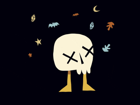 dance, reaction, party, halloween, celebrate, fall, dead, spooky, skull ...