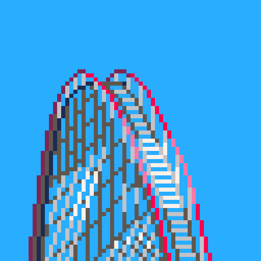 Roller Coaster Pixel Art GIF by Tim Swast - Find & Share on GIPHY
