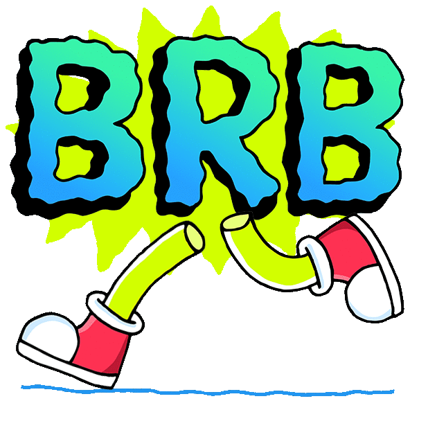 Hang On Brb Sticker by Sam Taylor for iOS & Android | GIPHY