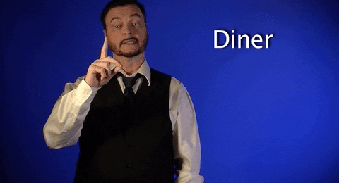 Sign Language Diner GIF by Sign with Robert - Find & Share on GIPHY