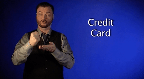 Credit Card Asl GIF by Sign with Robert - Find & Share on GIPHY