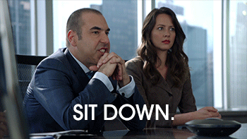 Sit Down Esther Edelstein GIF by Suits - Find & Share on GIPHY