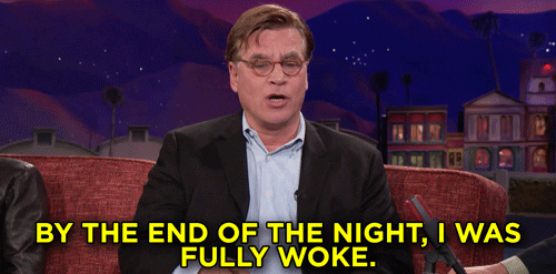 Aaron Sorkin Im Woke GIF by Team Coco - Find & Share on GIPHY
