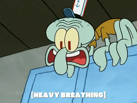 Spongebob Breathing Heavily Gif