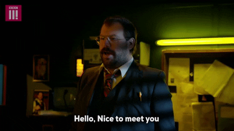 Tom Davis Hello GIF by BBC - Find & Share on GIPHY