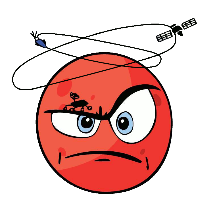 Angry Mars Sticker by Nane Brune for iOS & Android | GIPHY