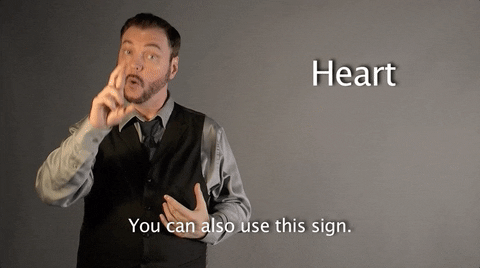 Sign Language Heart GIF by Sign with Robert - Find & Share on GIPHY
