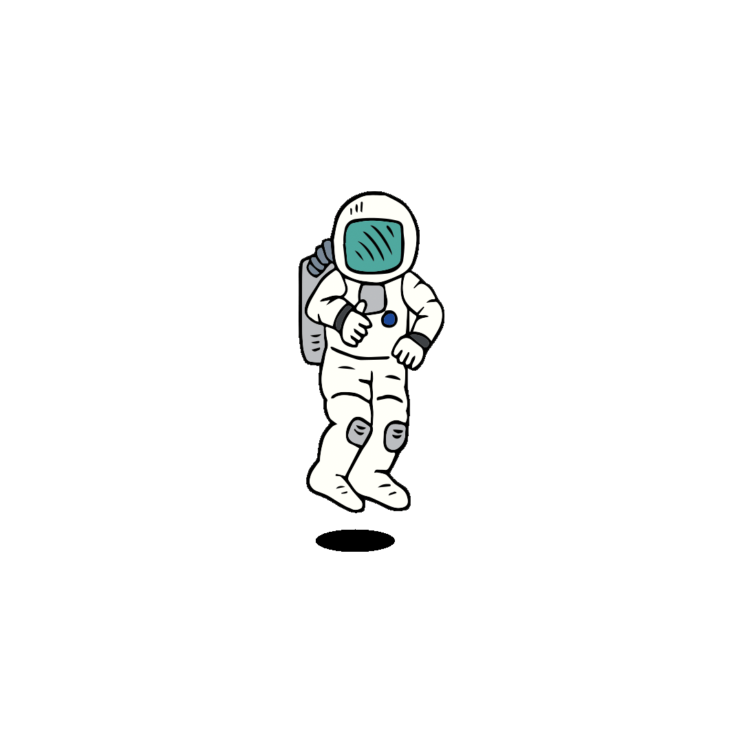 Astronaut Sticker by Desert Daze for iOS & Android | GIPHY