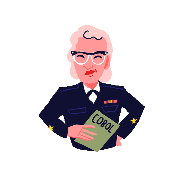 Grace Hopper Women Sticker by Denyse® for iOS & Android | GIPHY