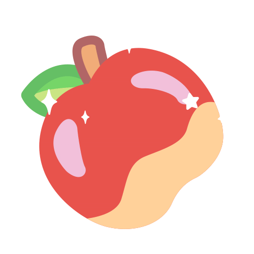 Animal Crossing Apple Sticker by Pog for iOS & Android | GIPHY