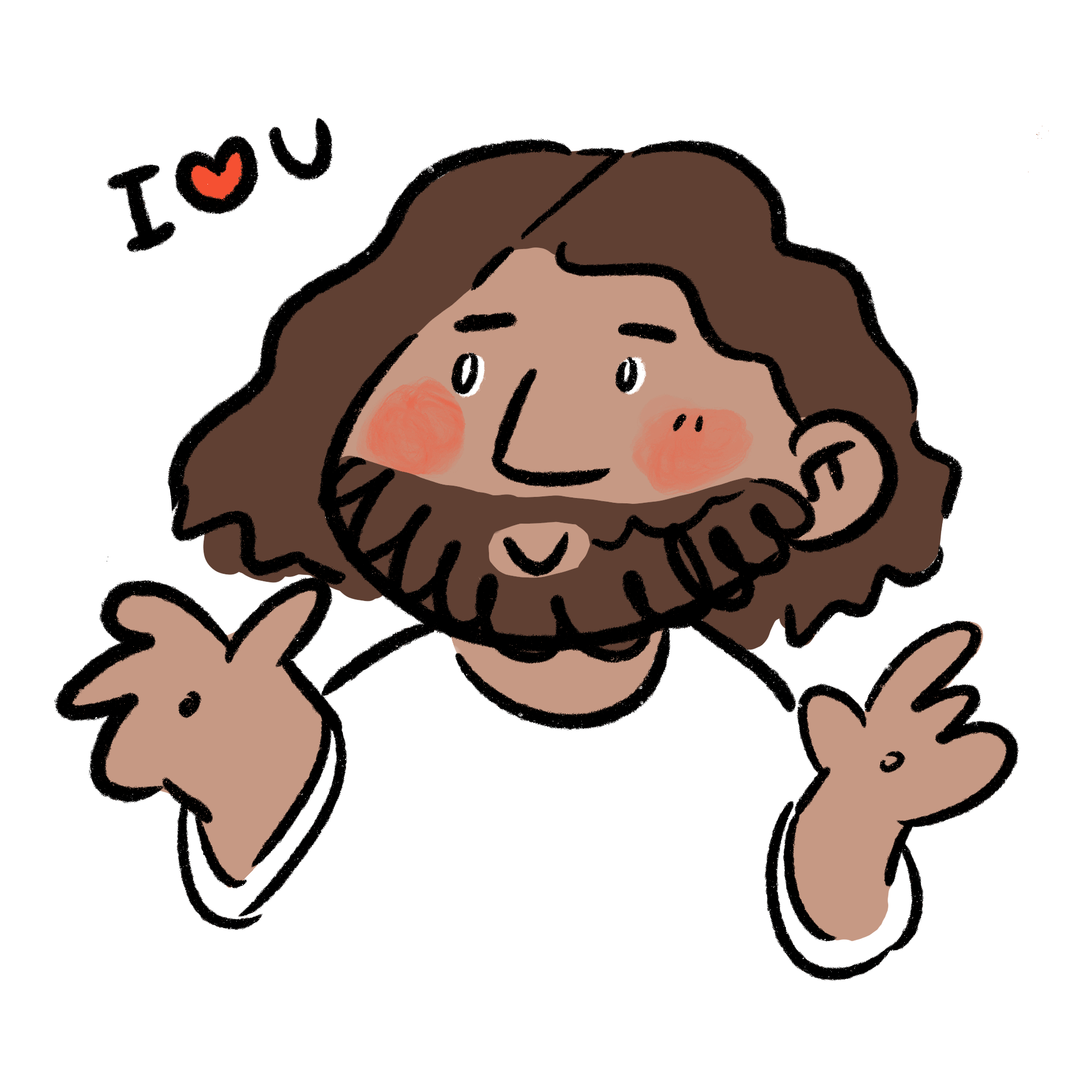 I Love You Jesus Sticker by dina comics for iOS & Android | GIPHY
