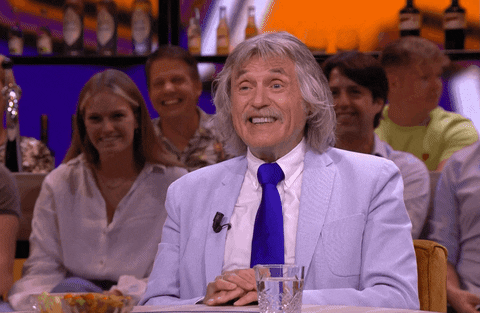 Johan Derksen Laugh GIF by Vandaag Inside - Find & Share on GIPHY