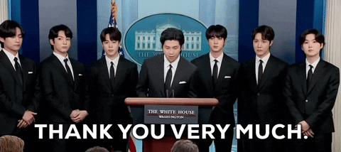 8 GIFs From BTS's White House Press Briefing by GIPHY News | GIPHY