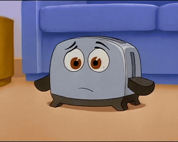 Just a sad little toaster [OC] : r/pics