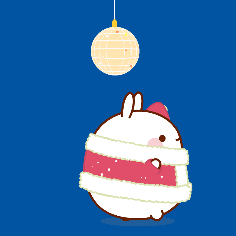 Happy New Year By Molang Find And Share On Giphy