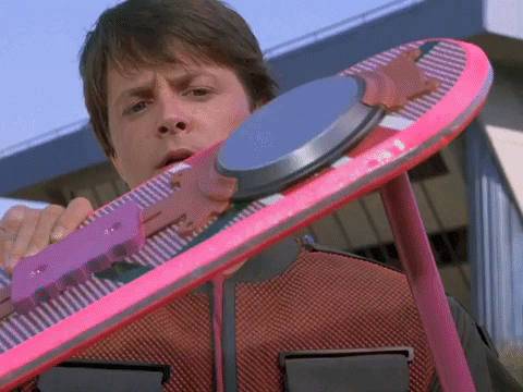 Michael J Fox Hoverboard GIF by Back to the Future Trilogy - Find ...