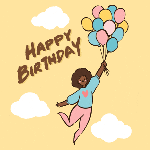 Floating Happy Birthday GIF by Hello All - Find & Share on GIPHY