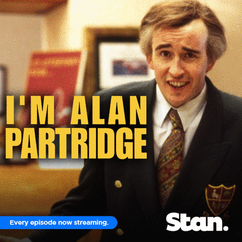 Alan Partridge GIF by Stan. - Find & Share on GIPHY