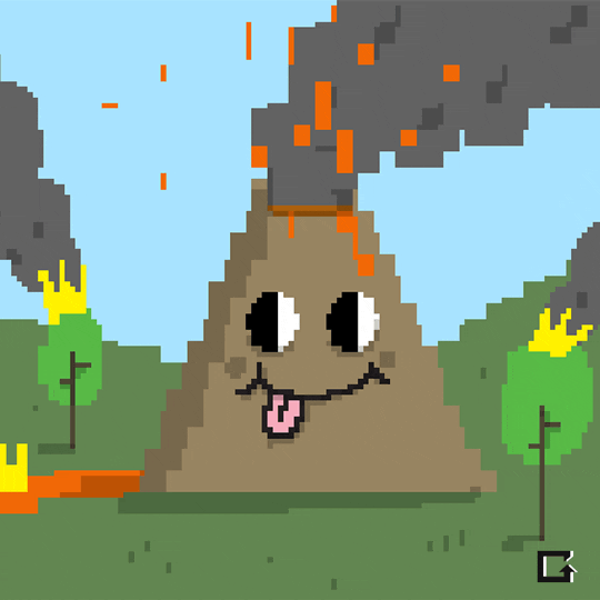 Volcano Animation Gif