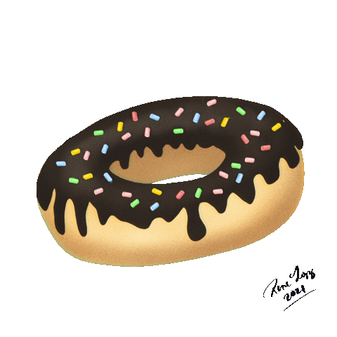 Chocolate Donut Sticker for iOS & Android | GIPHY
