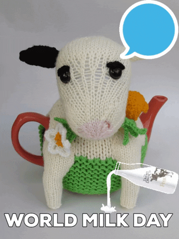Dairy Cow Milk GIF by TeaCosyFolk - Find & Share on GIPHY