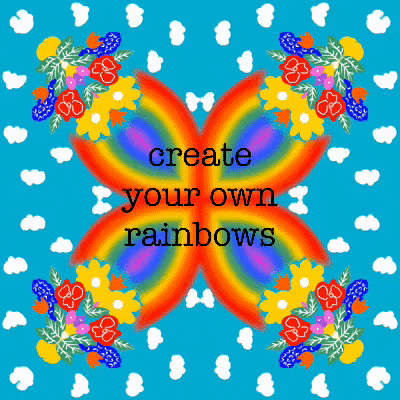 Blue Sky Rainbow GIF by Daisy Lemon - Find & Share on GIPHY