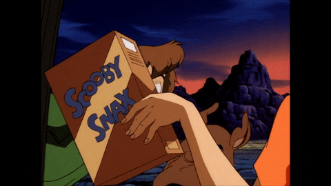 Scooby Doo And Shaggy Eating Scooby Snacks