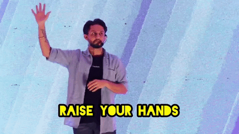 Raise Your Hands GIF by Digital Pratik - Find & Share on GIPHY