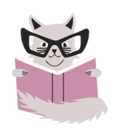 Cat Read Sticker by Erstwilder for iOS & Android | GIPHY